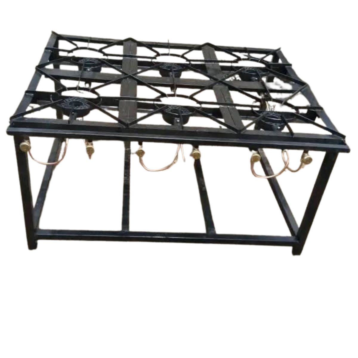Heavy-Duty Six-Burner Gas Cooker - Shinekitchenware